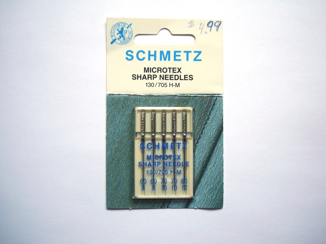 Schmetz Sewing Machine Needles 5pk Assorted Sizes 60/8 70/10 80/12 Type ...