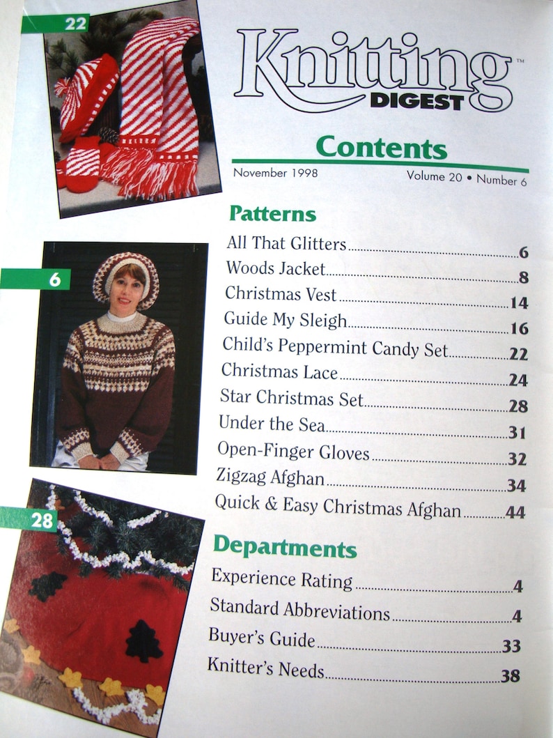 Knitting Digest Magazine PATTERNS Woods Sweater Cardigan - Etsy