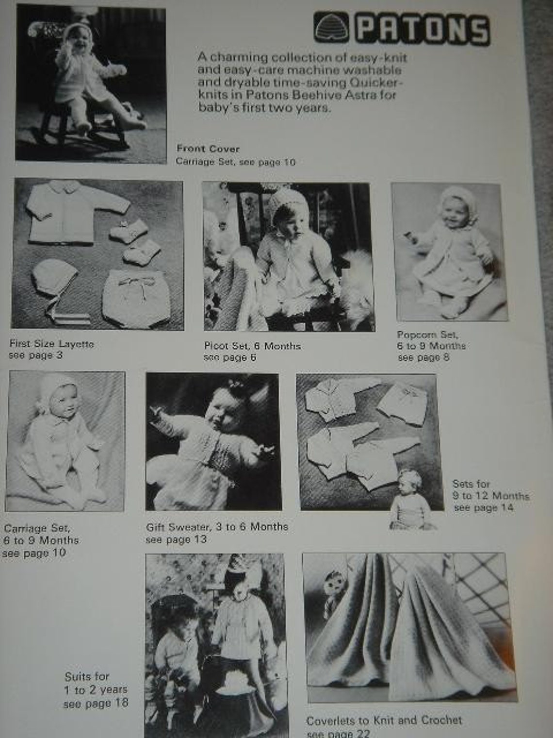 Baby Pattern Book Number 120 by Beehive Patons Quickerknits Patons ...