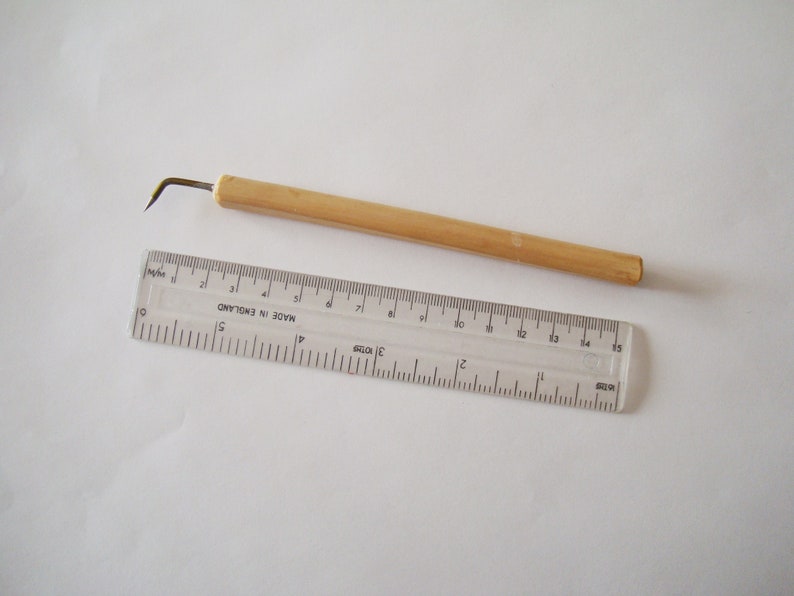 Large Loom Hook. 10 Mm (.4 Inch) Corking or Knitting Nancy Hook. Bamboo ...