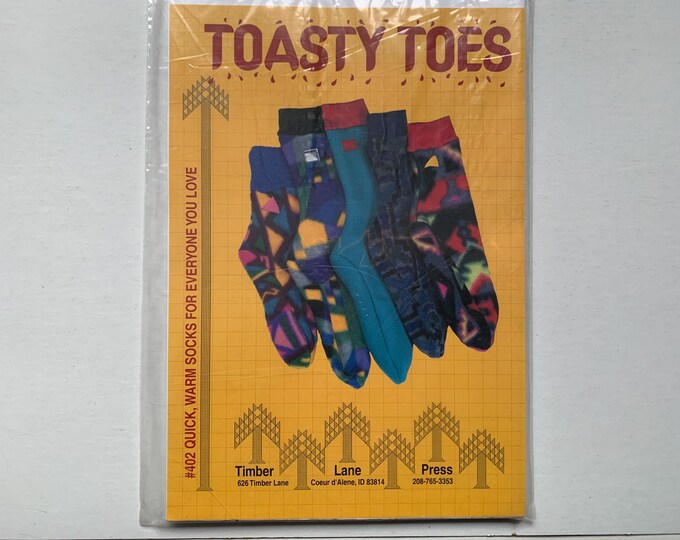 TOASTY TOES Socks Sewing Pattern 402 UNCUT by Timber Lane Press Quick ...