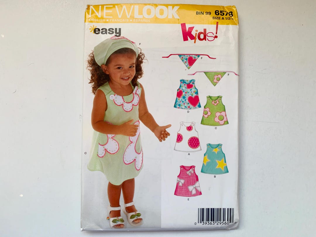 New Look Kids! 6578 UNCUT Pattern Toddler Size A - 1/2 to 4 Child ...