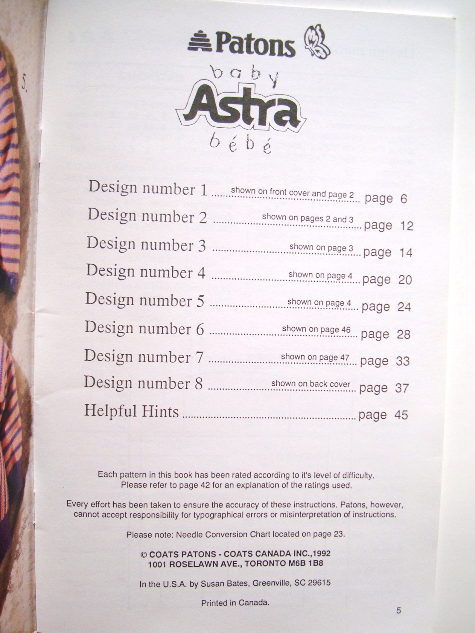 Patons Baby Astra Pattern Book 669 Beehive Patons Babies Knit Patterns ...