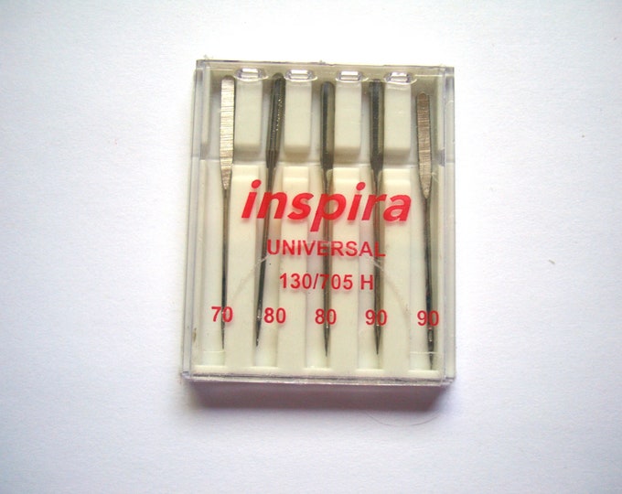 INSPIRA Universal Sewing Machine Needles 5pk Assorted Sizes 70 80 90 ...