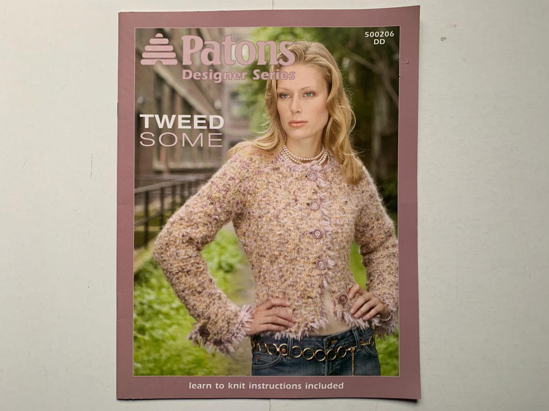 TWEED SOME Knitting Patterns Patons Designer Series 500206 Sweater ...