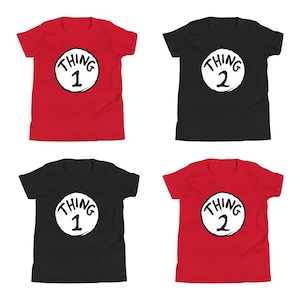 Personalised Thing 1 Thing 2 T Shirt / Christmas Shirt / World Book Day ...