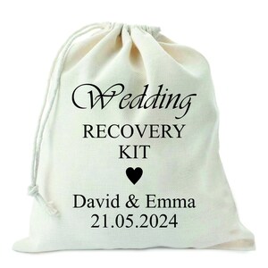 Personalised Weekend Recovery Kit Bag, Wedding Favour Bag, Engagement ...