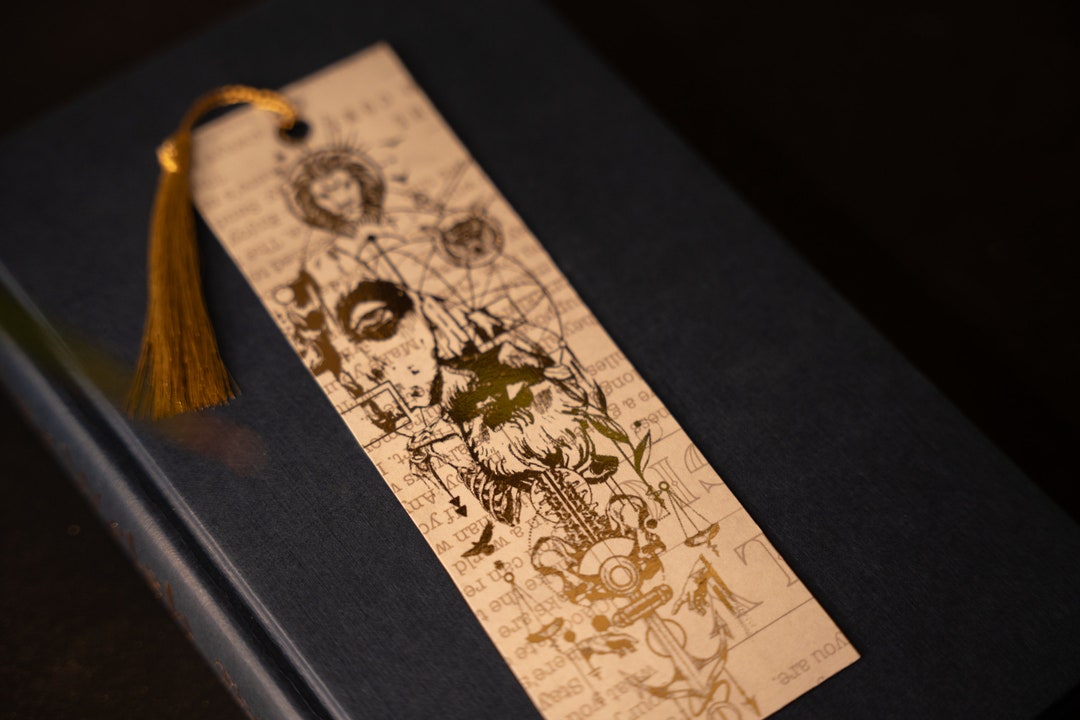 Classical Philosophy Gold-foiled Bookmark, Gold Tassel - Etsy