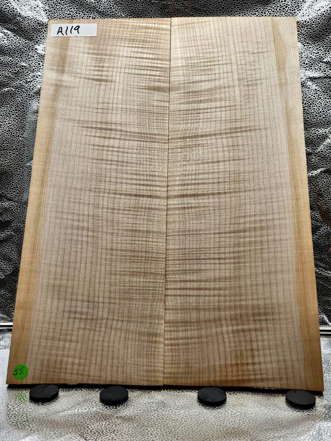 Quilted Flame Maple Guitar Top: Kiln Dried Woodworking Billet (22 3/4 ...