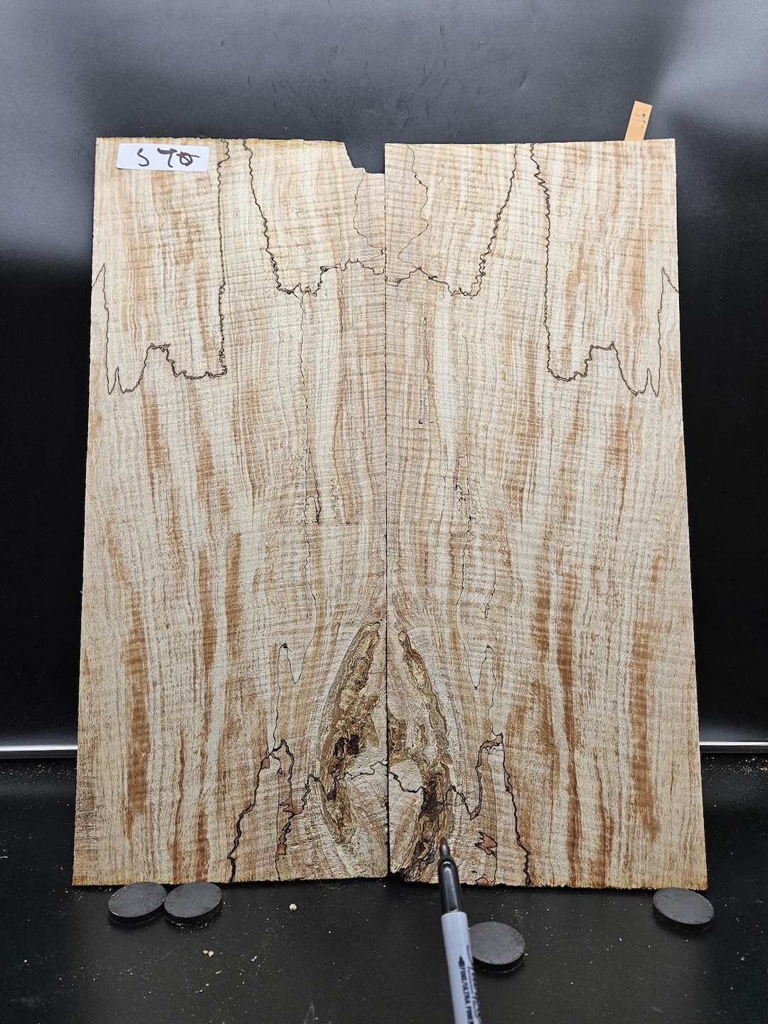 Spalted Maple Guitar Droptop Billet Set: Flamed Fiddleback Woodworking ...