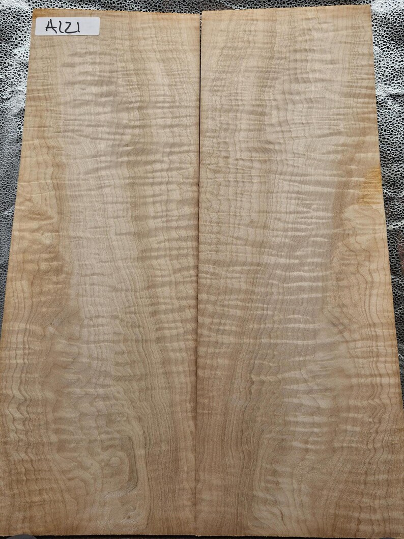 C121 Rare Maple Guitar Top Stunning Curly, Flame, Figured Design Exotic ...