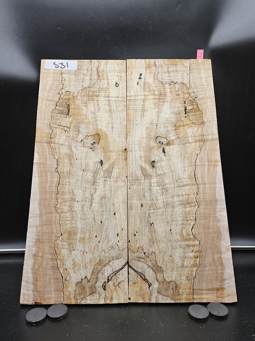 Spalted Fiddleback Maple Guitar Droptop Billets for Guitar Making ...