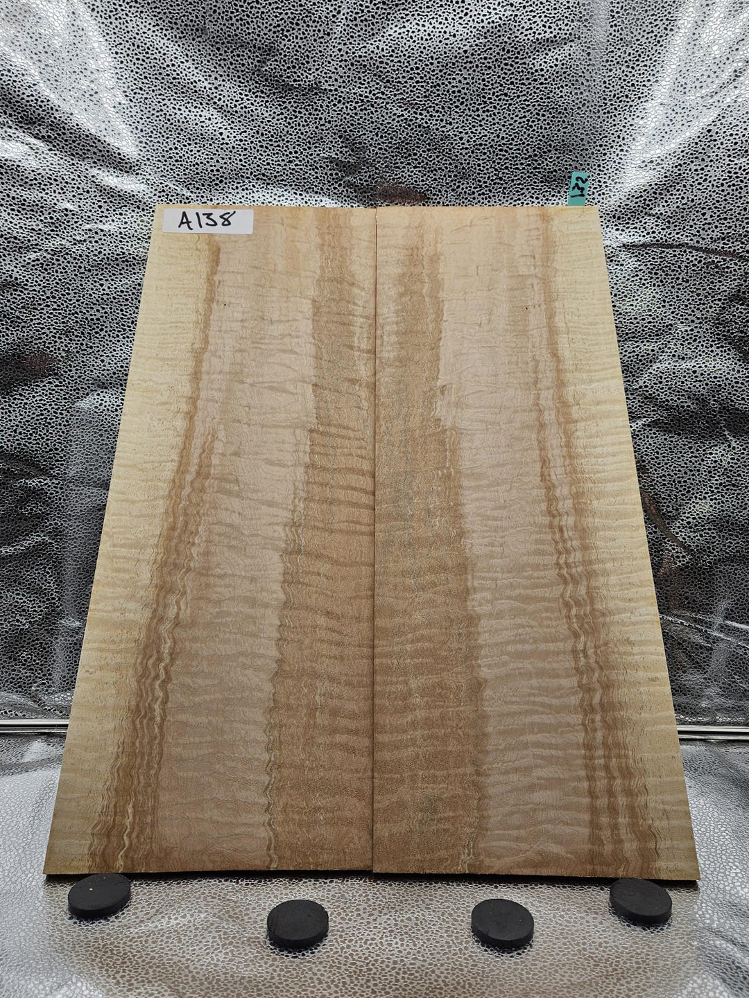 A138 Premium Curly, Flame, Figured Wood, Exotic Maple Guitar Top Unique ...