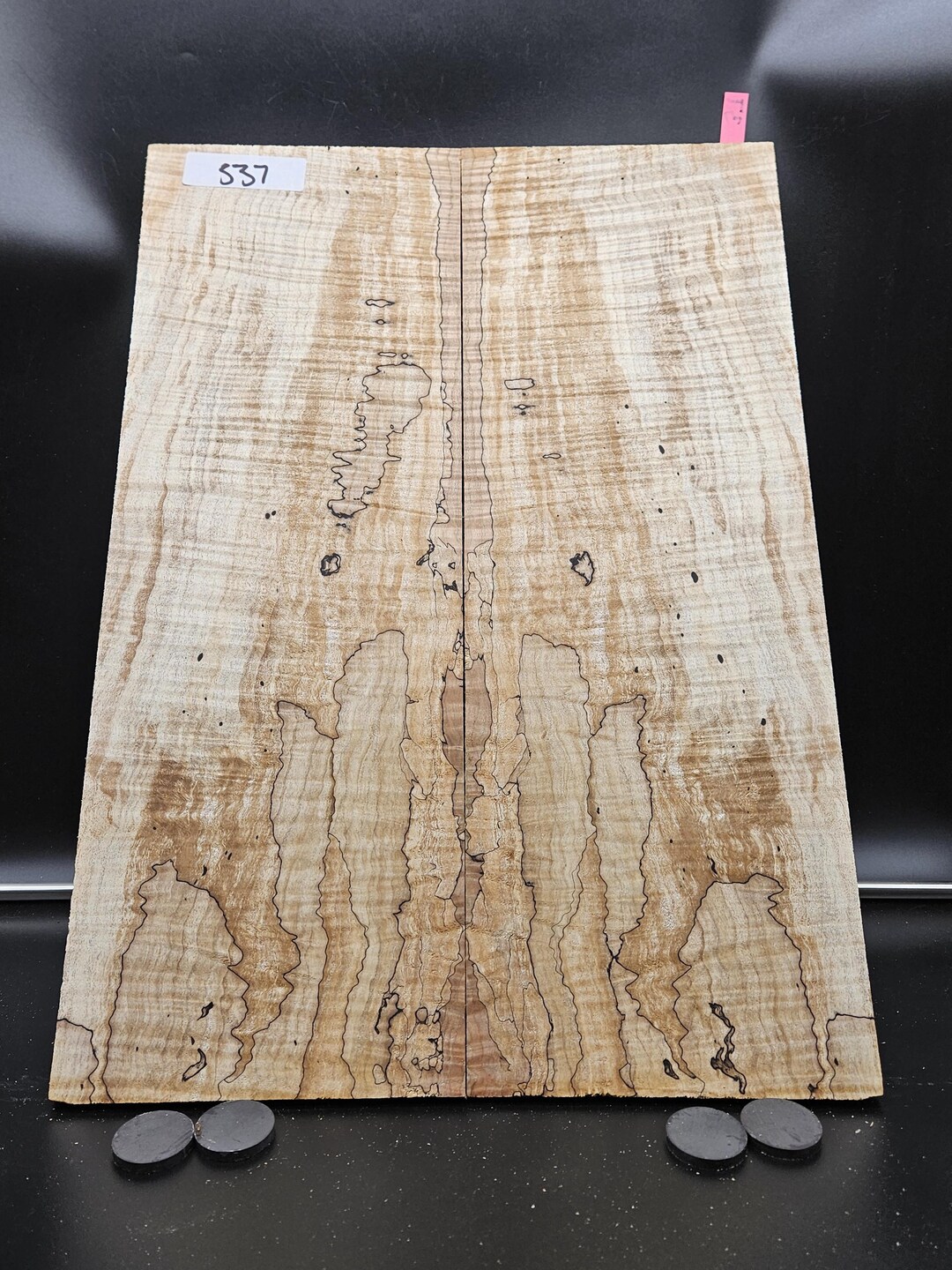 Curly Fiddleback Spalted Maple Billet: Guitar Droptop Woodworking - Etsy