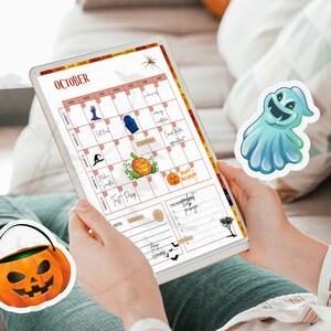 Halloween Digital Undated Planner Spooky Planner With High-res Stickers ...