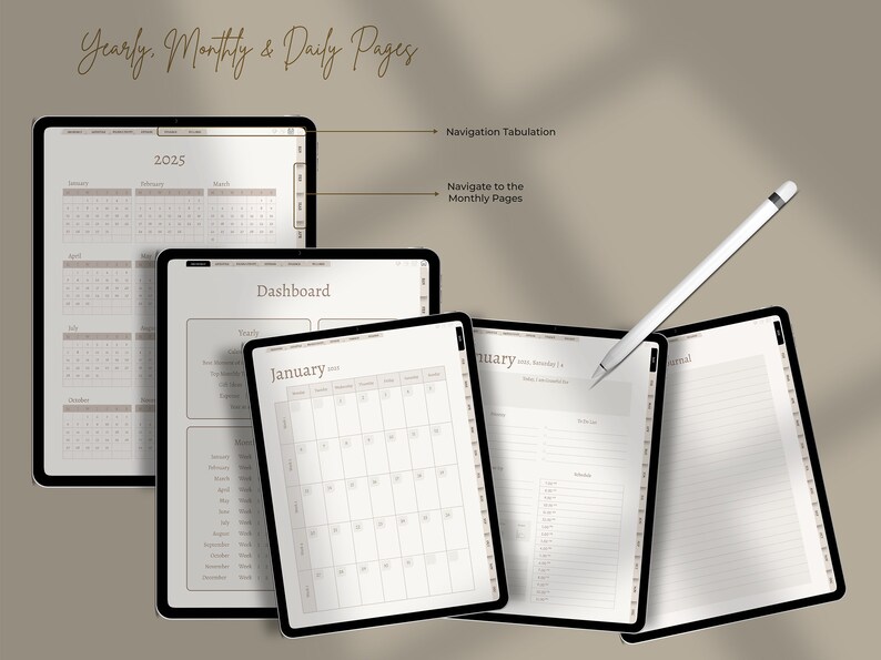 All-in-one Digital Planner 2025, Digital Planner, Weekly, Daily Planner ...