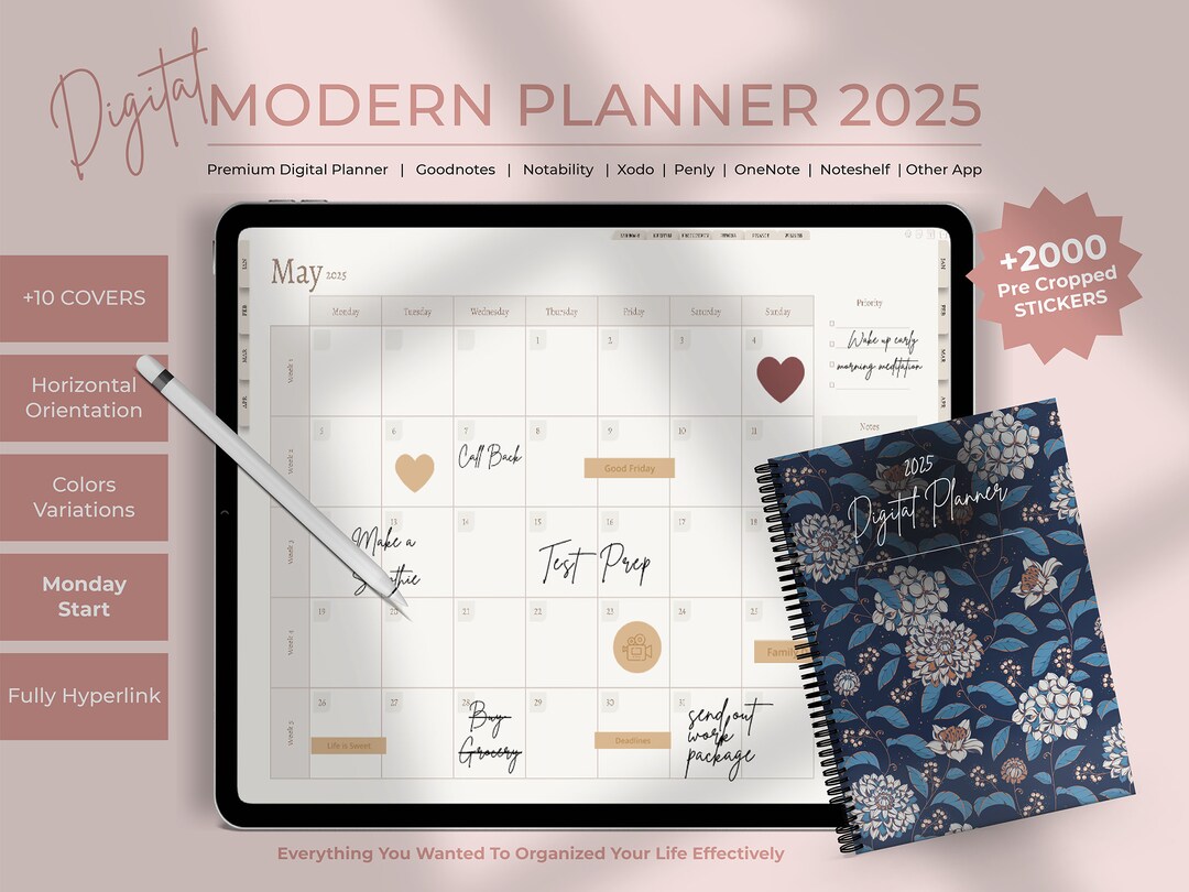 All-in-one Digital Planner 2025, Digital Planner, Weekly, Daily Planner ...