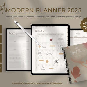 All-in-one Digital Planner 2025, Digital Planner, Weekly, Daily Planner ...