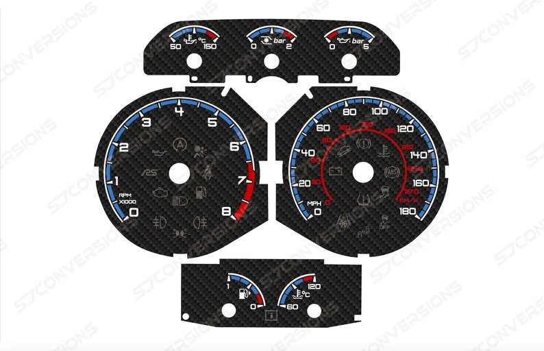 Mk3 Ford Focus RS Carbon Dial Cards - Etsy