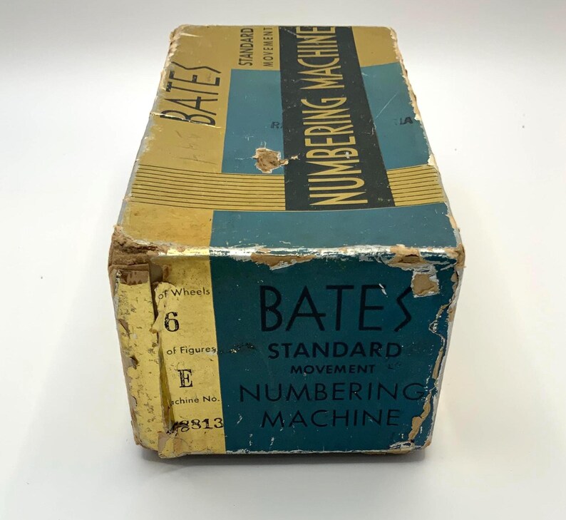 Bates Numbering Machine Style E Wheels 6 Vintage Office Tool-original ...
