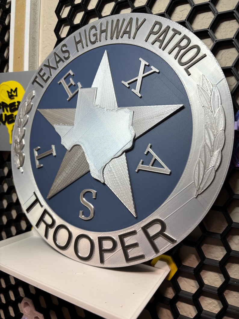 Personalized Texas DPS Trooper Badge: Custom Troop Number & Rank - Etsy