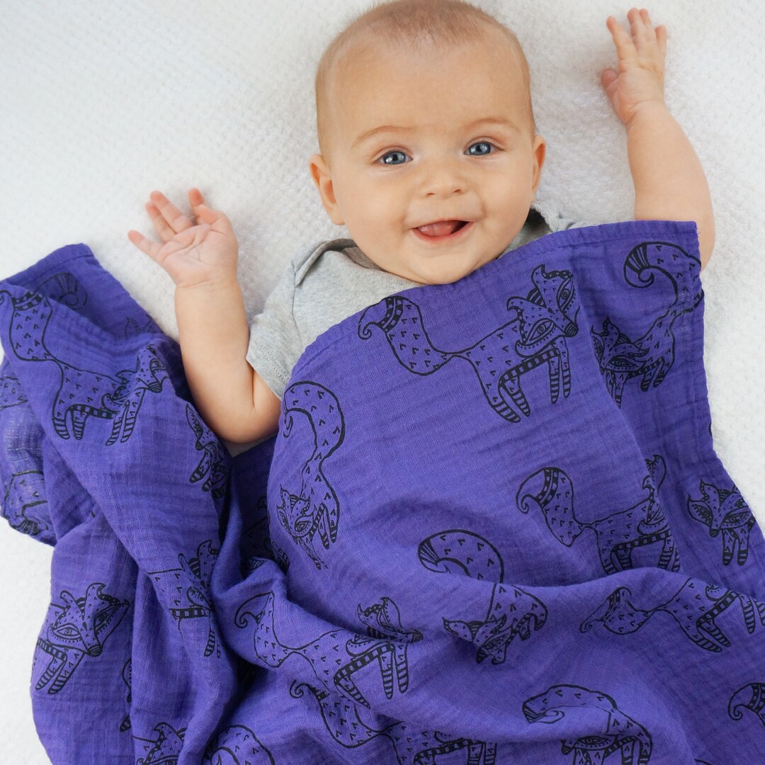 Fox Muslin Swaddle Blanket: Made With 100% Organic Cotton Muslin ...