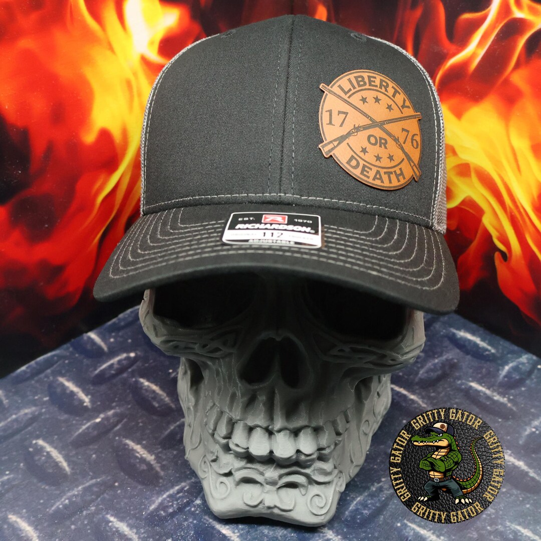 Liberty or Death 1776 Patch Hat, Richardson 112 Snapback Trucker Hat, Patriotic Hat, Military ...