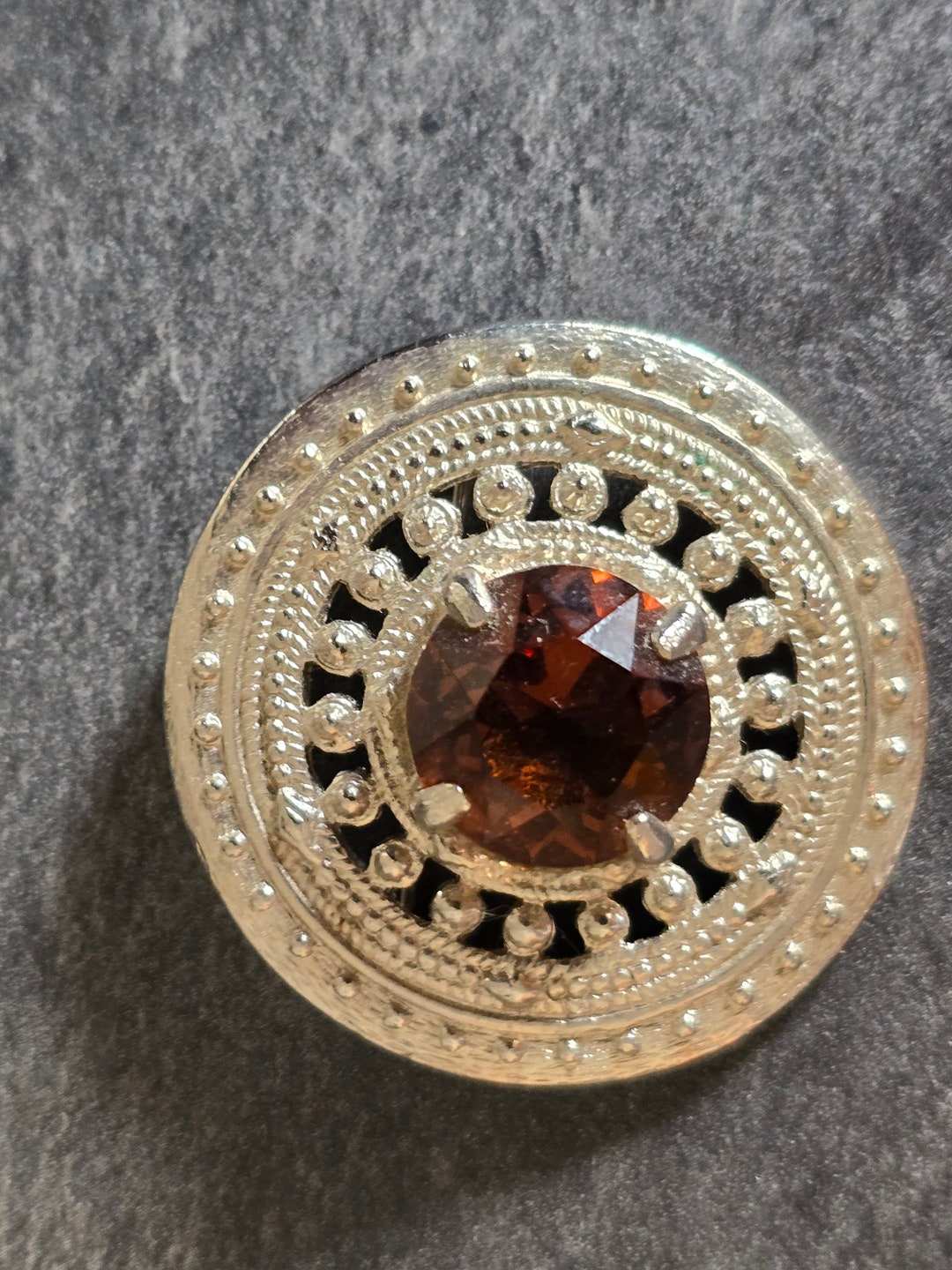 Vintage 1970s Scottish Kilt Brooch: Plaid Thistle, Red Stone, 3 Inch - Etsy