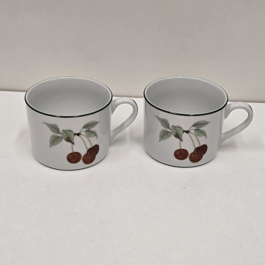 Vintage Royal Worcester China Evesham Vale Pattern Set of 2 Cups - Etsy