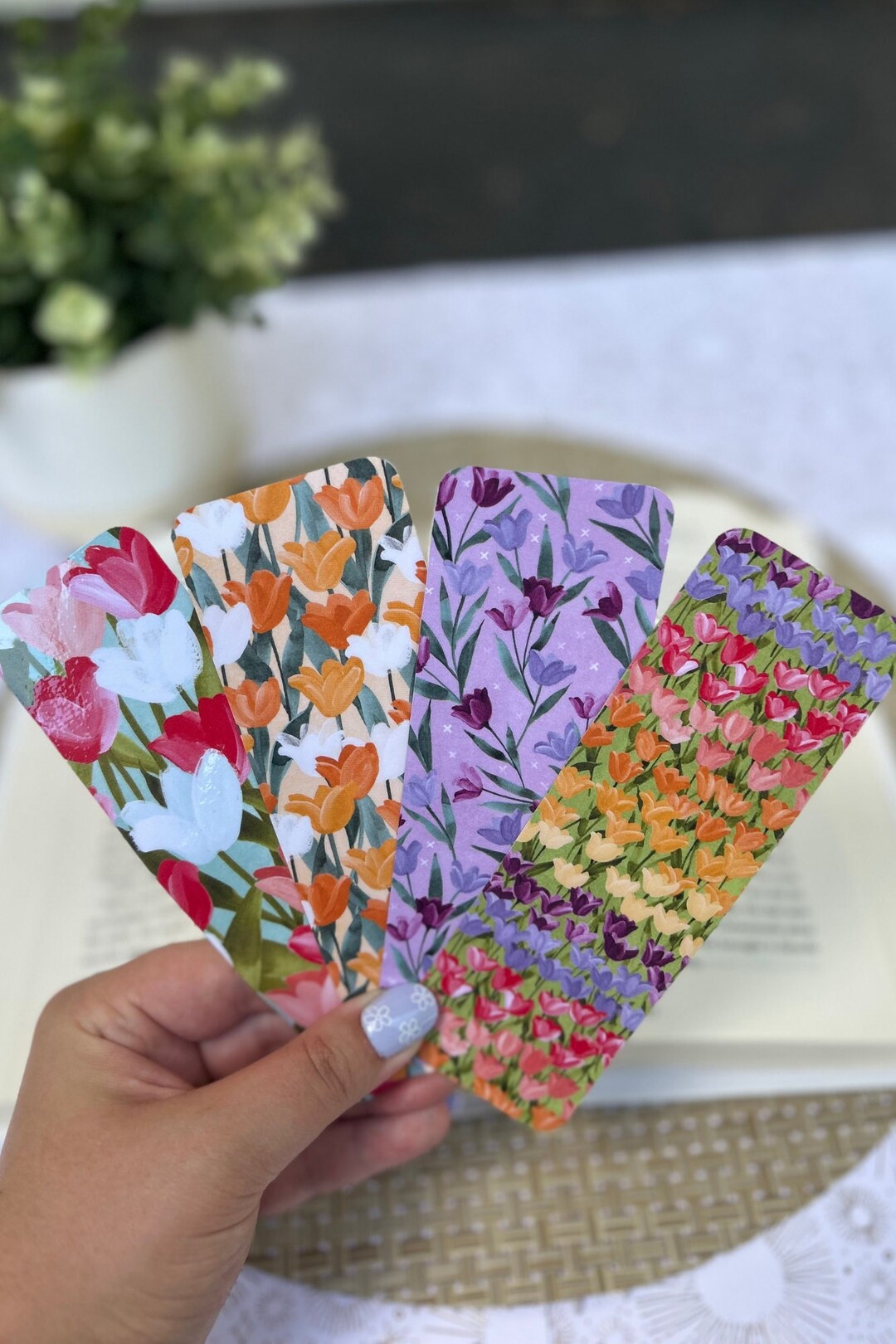 Tulip Bookmark Collection | Cardstock Bookmarks | Laminated | Gift for ...