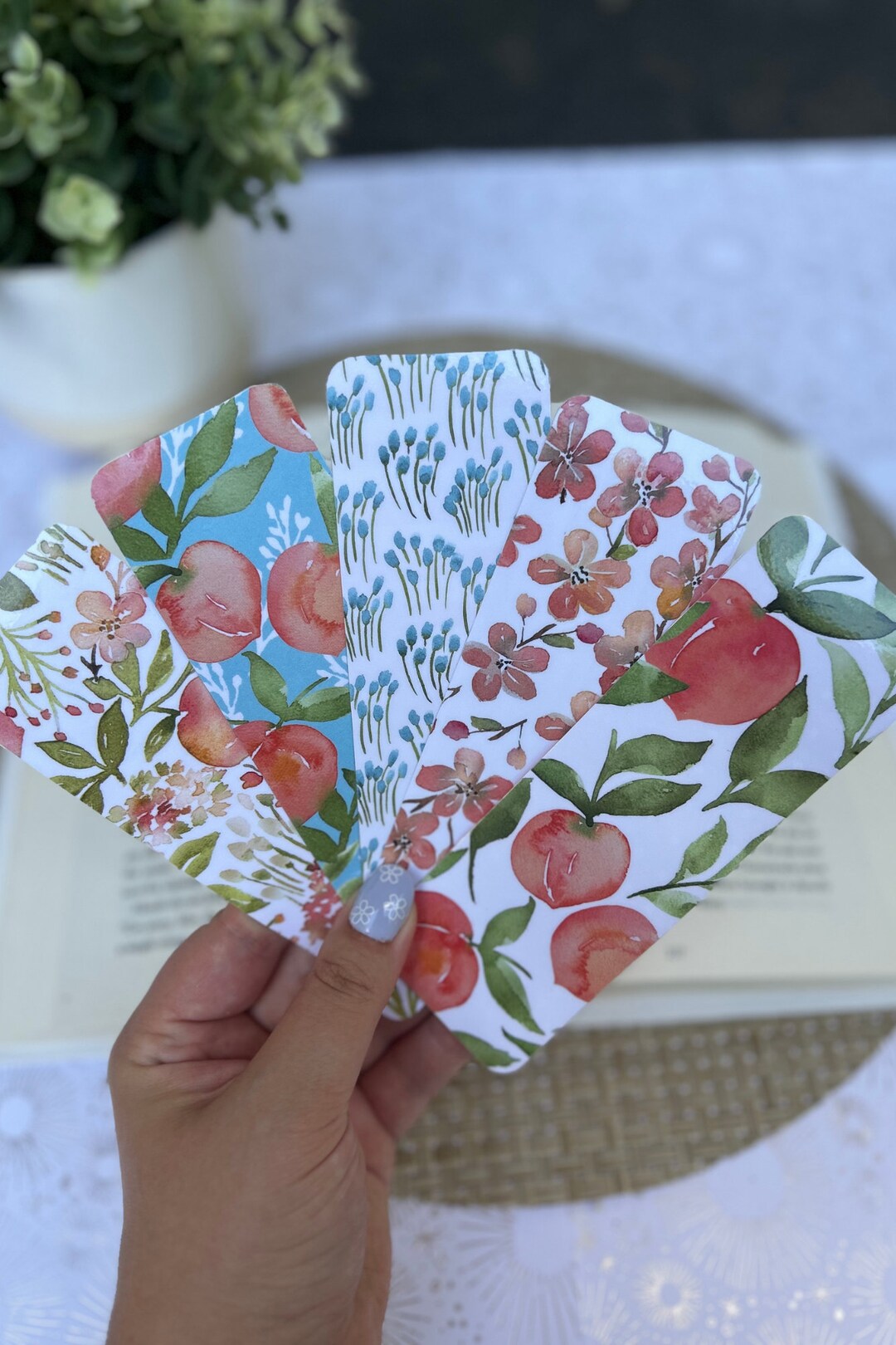 Peach Bookmark Collection | Cardstock Bookmarks | Laminated | Gift for ...