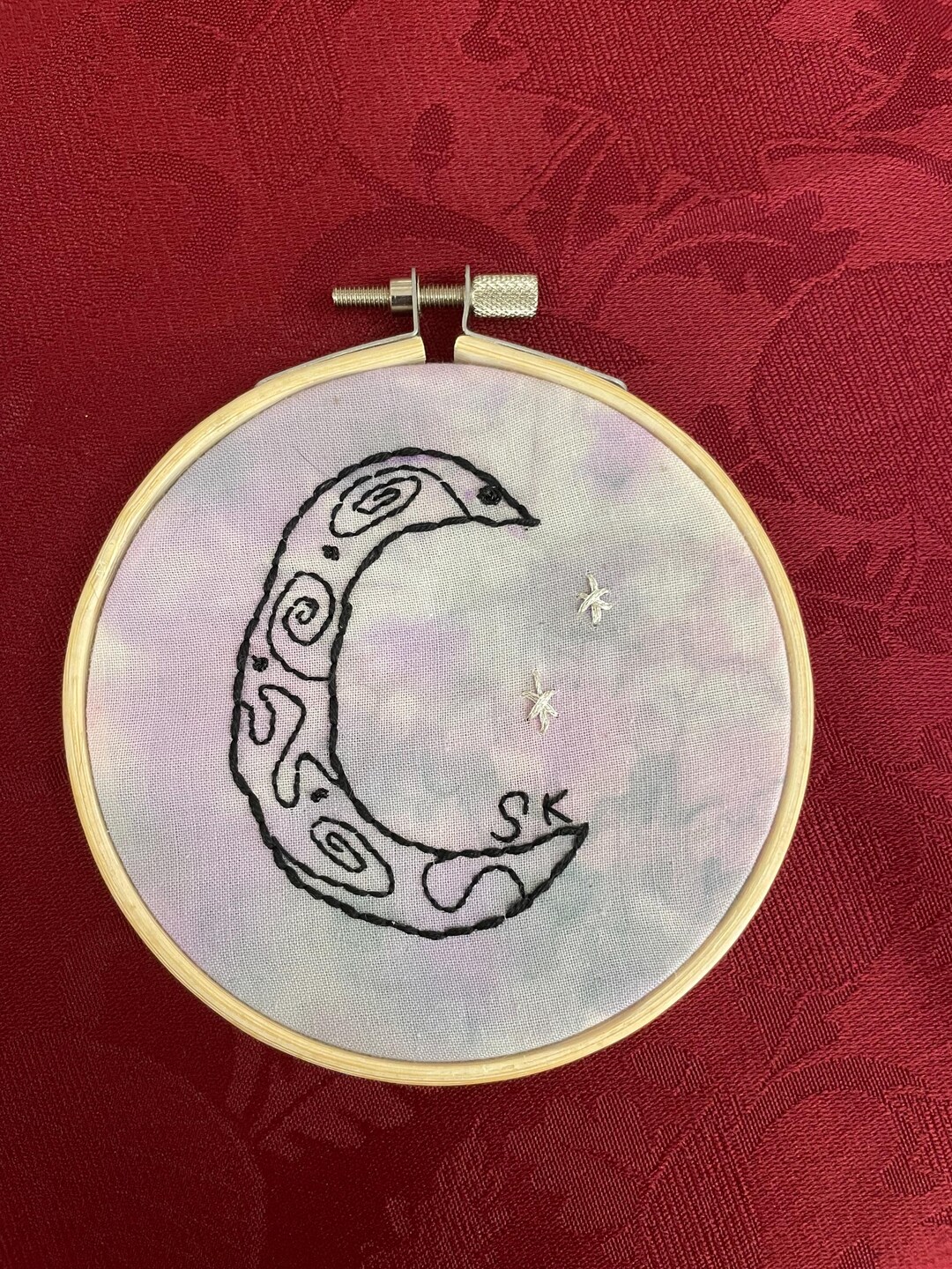 Crescent Moon Embroidery - Etsy