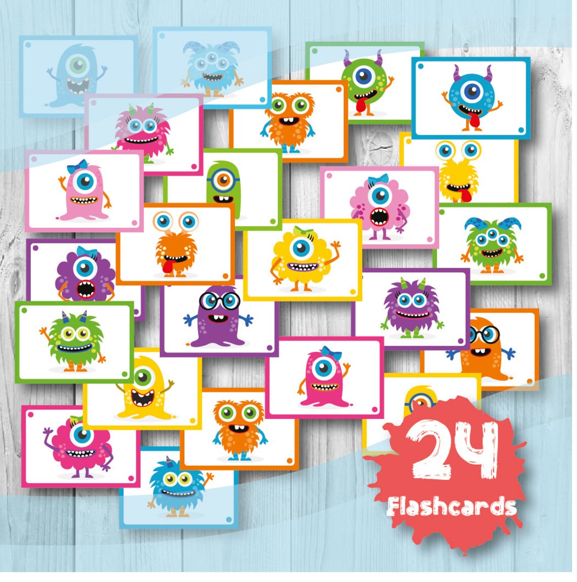 Monsters Matching Game for Kids, Matching Activity, Monsters Games ...