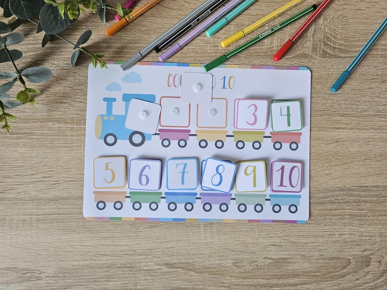 Number Train Express Printable Count & Guess Fun Learning Activity for ...