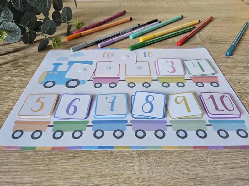 Number Train Express Printable Count & Guess Fun Learning Activity for ...