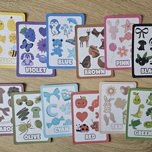15 Color Printable Color Flashcards, Kindergarten & Homeschool Practice ...