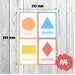 16 Shape Flash Cards, Geometric Shapes, Preschool Montessori Materials ...