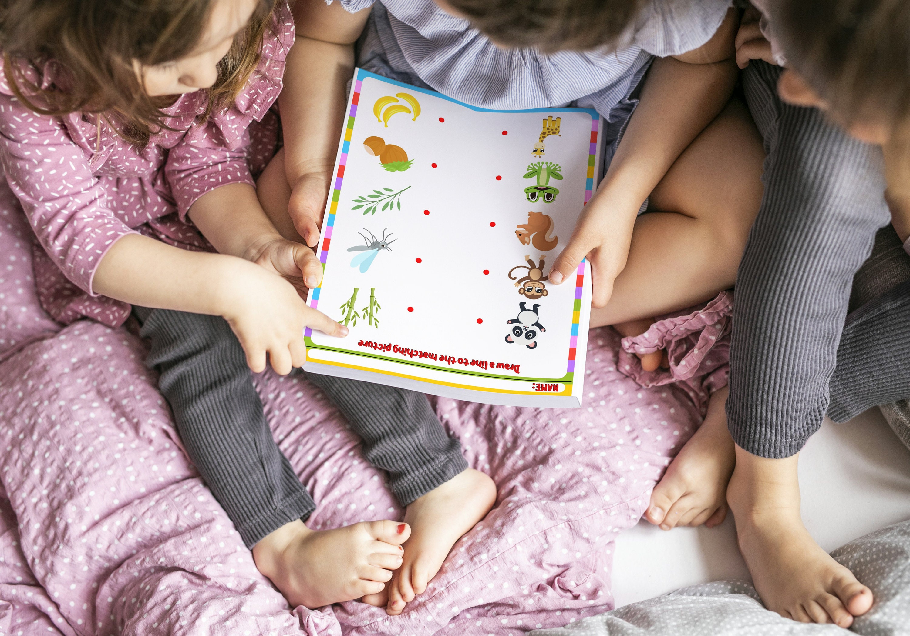 Printable Worksheets, Draw a Line to the Matching Picture 8.5x11 - Etsy