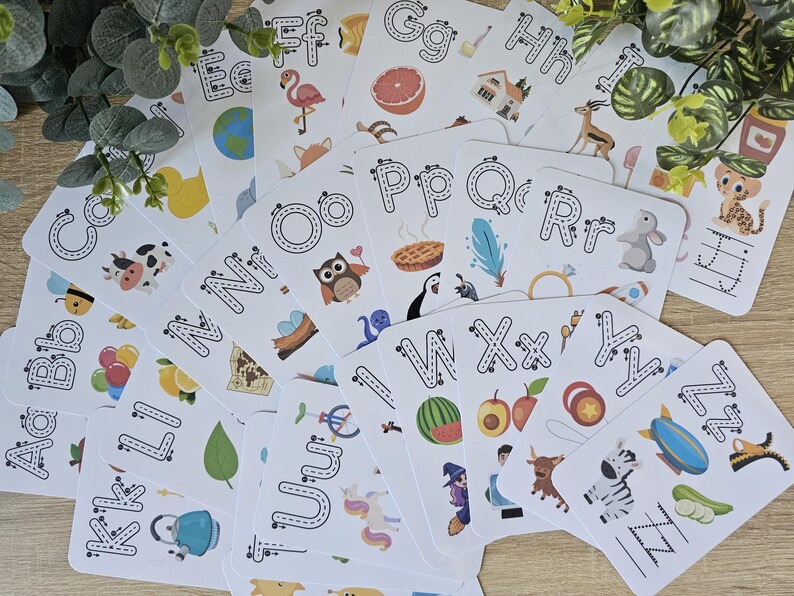 Printable Alphabet Flash Cards, Classroom Decor, Toddlers Preschool ...