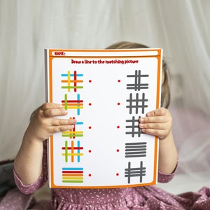Printable Worksheets, Draw a Line to the Matching Picture 8.5x11 - Etsy