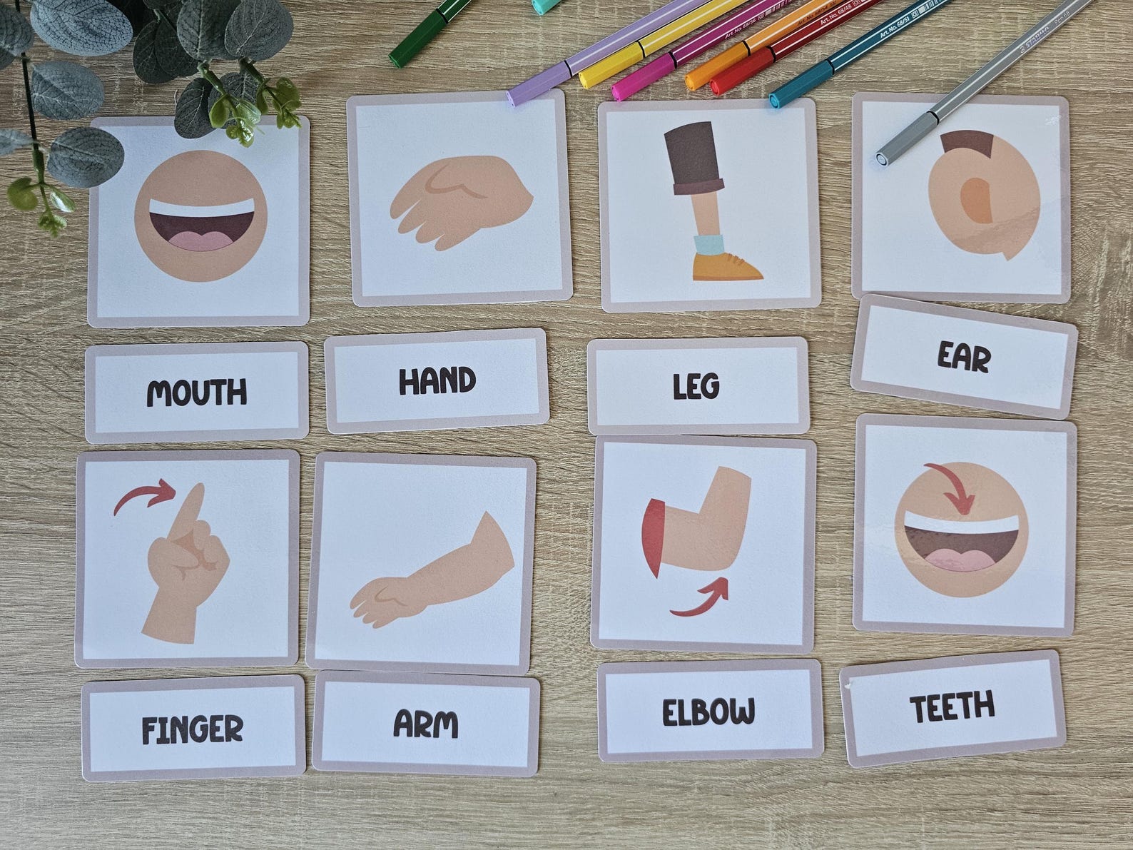 Body Parts Activity for Kids, Body Parts Matching Activity Printable ...
