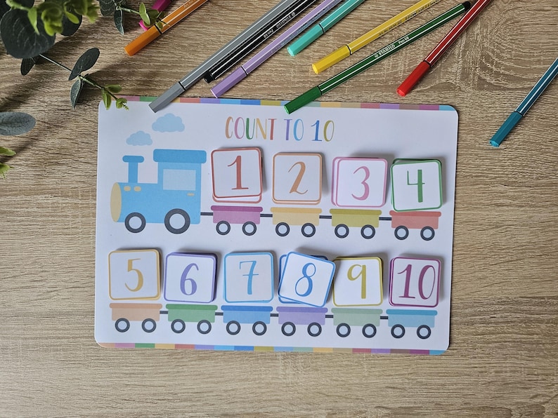 Number Train Express Printable Count & Guess Fun Learning Activity for ...