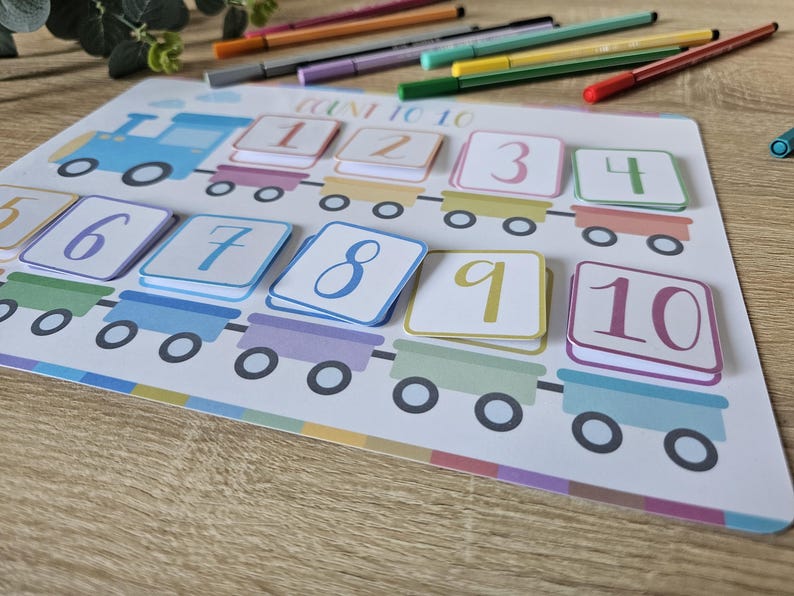 Number Train Express Printable Count & Guess Fun Learning Activity for ...