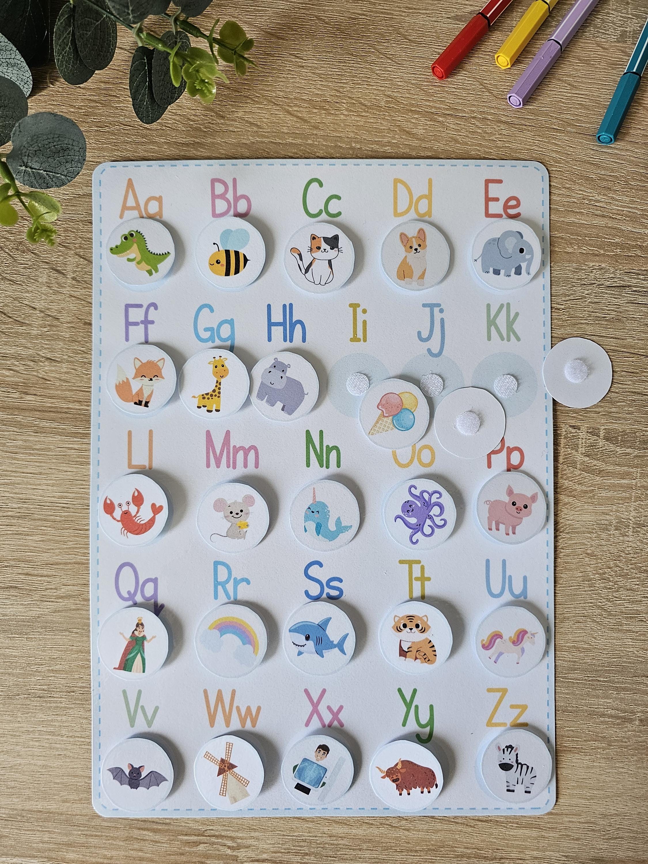 Beginning Sounds, Printable Alphabet Game, Educational Game, ABC Busy ...