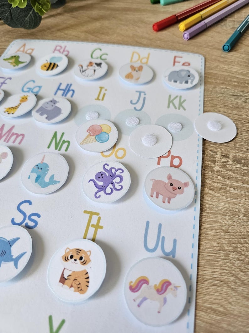 Beginning Sounds, Printable Alphabet Game, Educational Game, ABC Busy ...