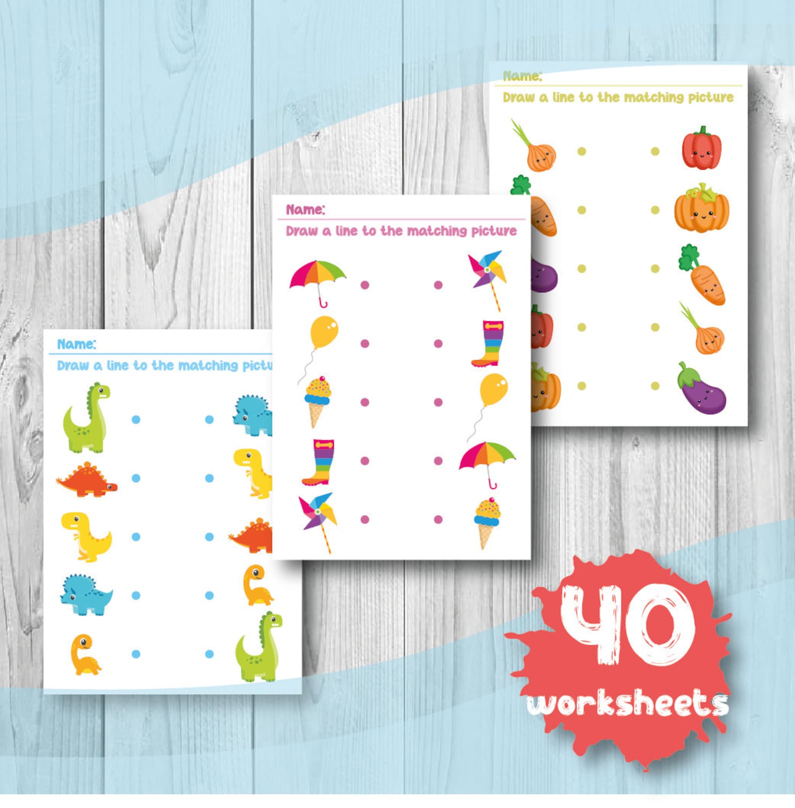 Printable Worksheets, Draw a Line to the Matching Picture. Matching ...