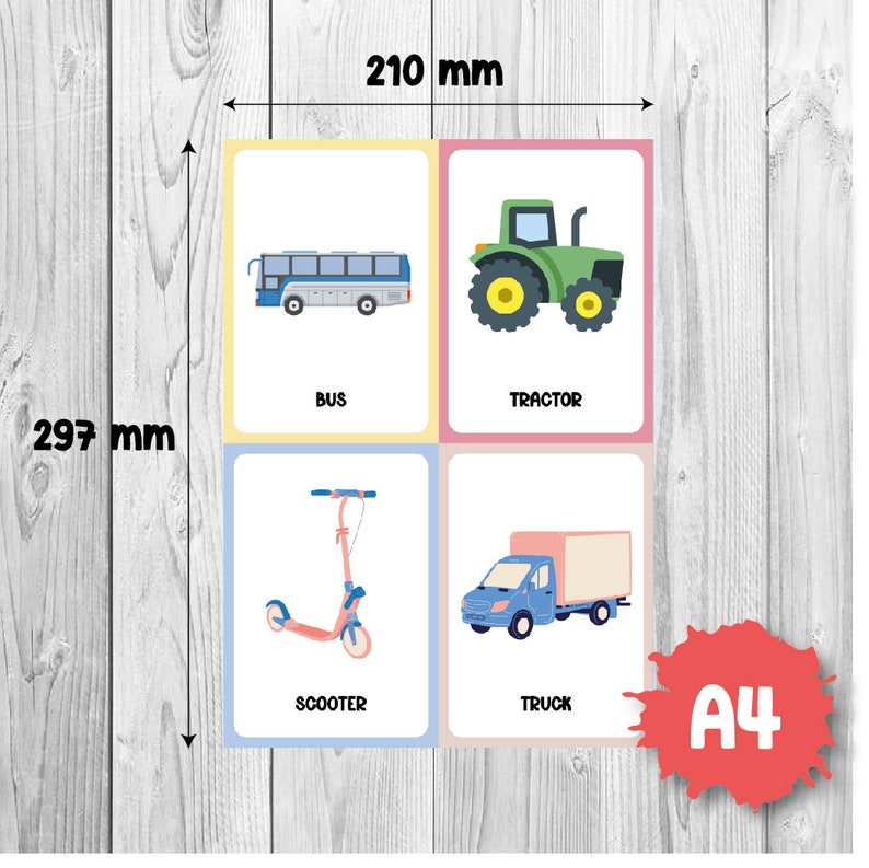 Transportation Cards Preschool Printable Flash Cards Transportation ...