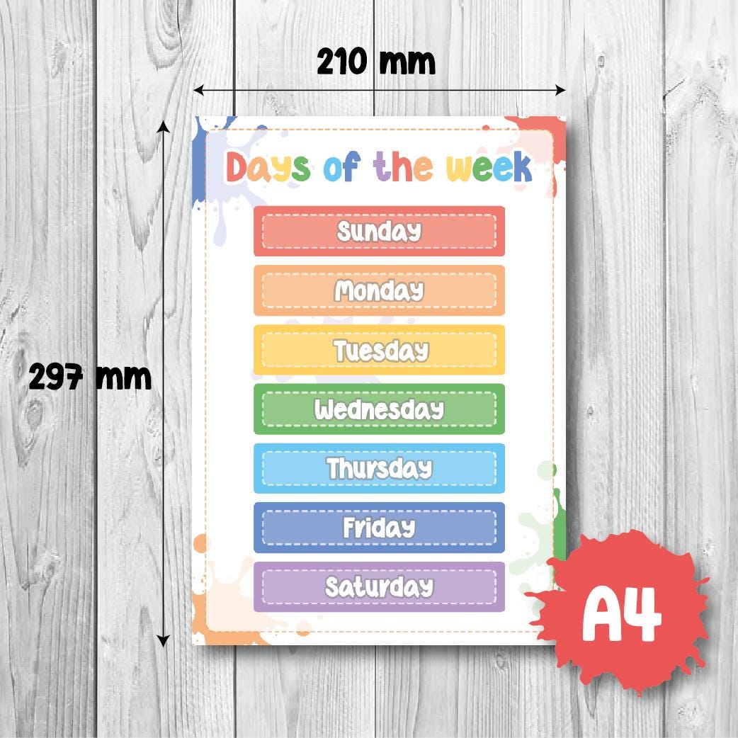 Classroom Calendar, Days of the Week, Teacher Tool, Classroom Décor ...