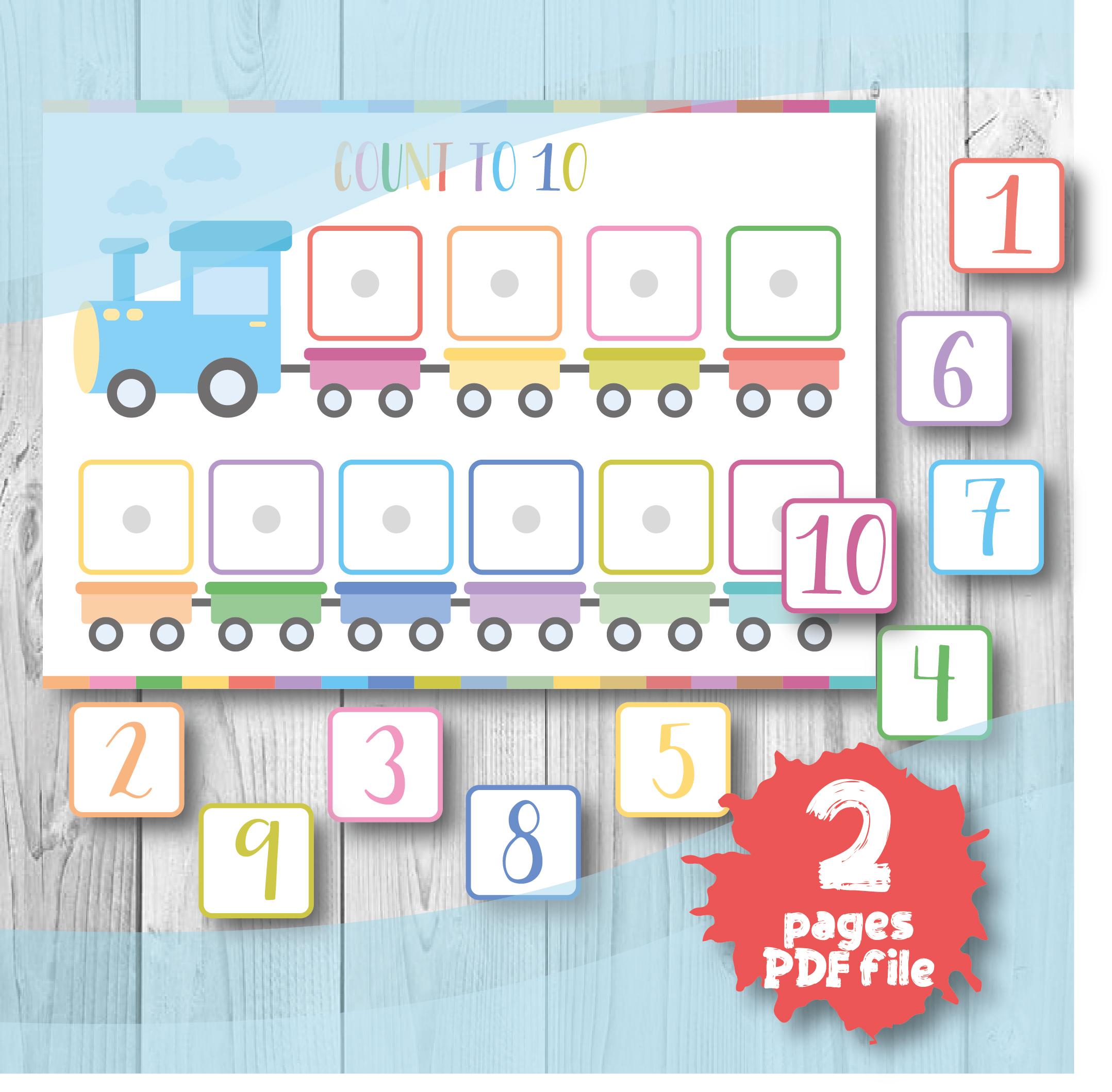 Number Train Express Printable Count & Guess Fun Learning Activity for ...