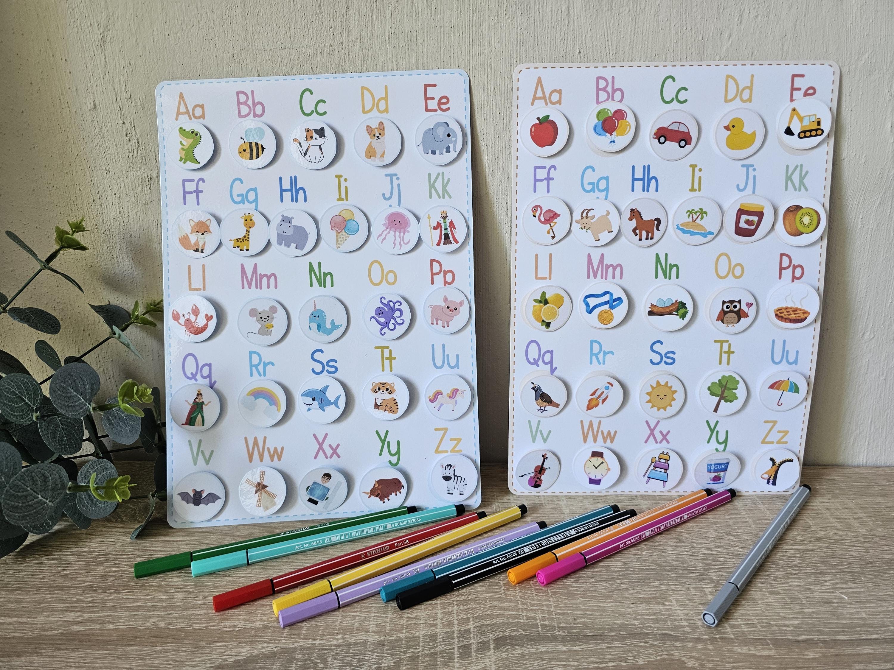 Beginning Sounds, Printable Alphabet Game, Educational Game, ABC Busy ...